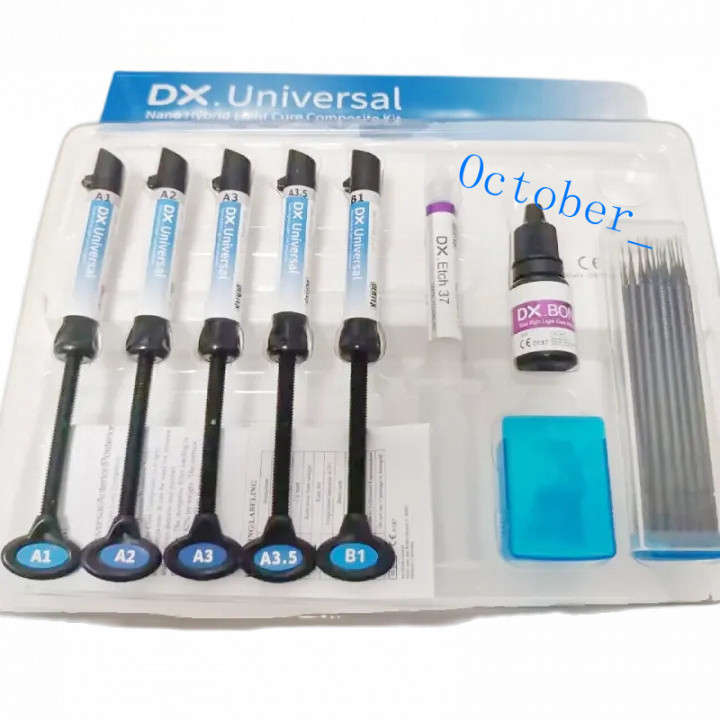 Dentex Dental Nano Hybrid Composite Resin Bonding Kit Light-Cure Adhesive Agent Acid Etching Gel ...