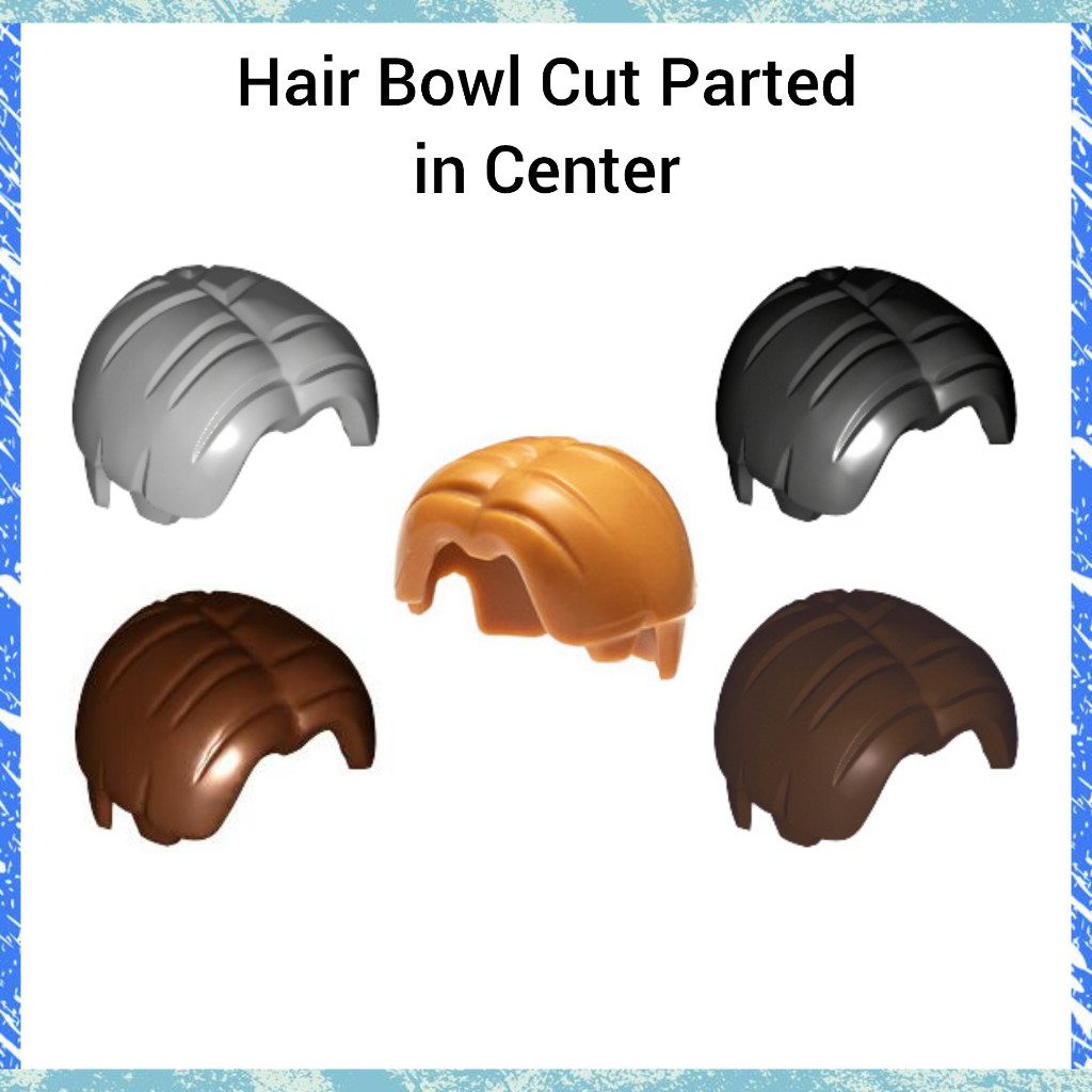Hair Bowl Cut Parted in Center (38800) LEGO Minifigure Body Part ...