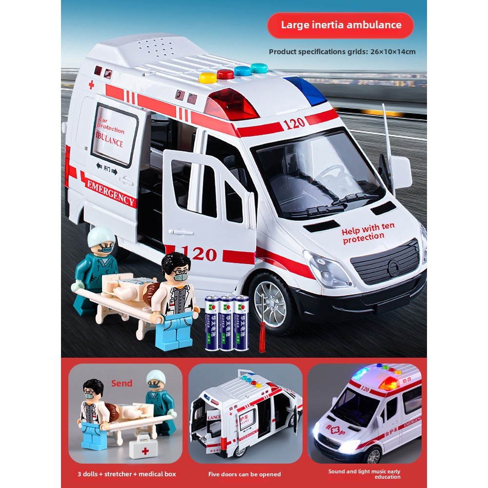 Children Ambulance Toy Boys Girls Car Model Doctor Oversized Fire Truck ...