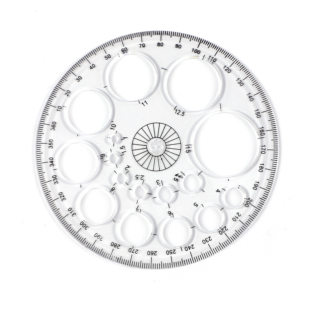 1PCS 360 ° Transparent Full Circle Protractor Can Be Used for Student ...