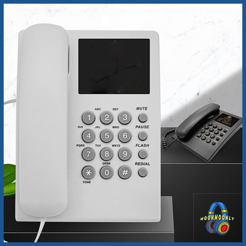 MOOMMY Corded Phones Landline Home Phone Landline Phones Wall Mountable Landline | Shopee ...