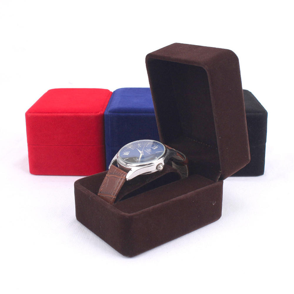 Watch Gift Box, Single Velvet Watch Storage Case with Removable Pillow ...