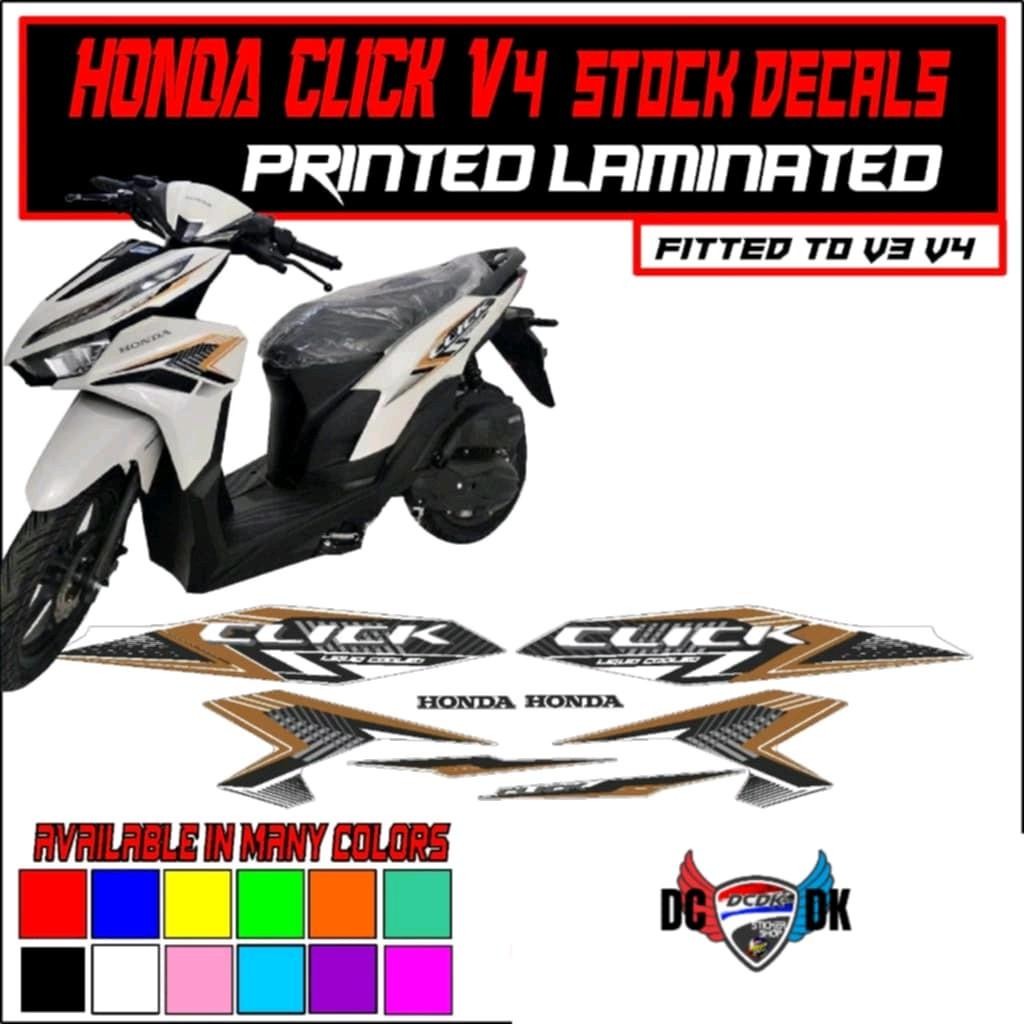 Honda Click V4 Stock Decals - Printed, Laminated, and Waterproof ...
