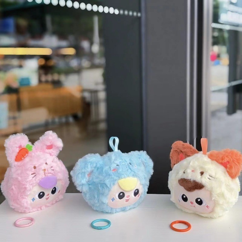 Kawaii Baby Three Series Plush Doll Keychain Cartoon Cute Baby Three ...
