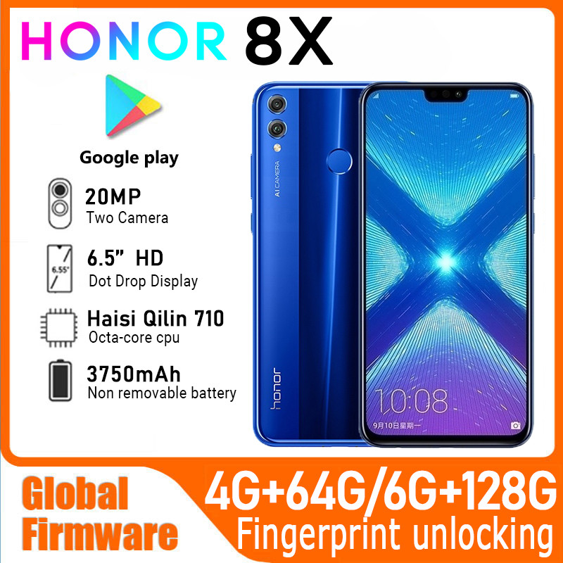 HONOR 8X 4G Smartphone Global firmware CPU Haisi Qilin 710 6.5-inch 3750mAh rear camera 20MP ...