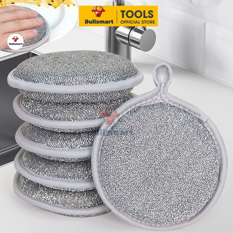 Double-sided gray dishwashing sponge, dishwashing sponge, sponge ...