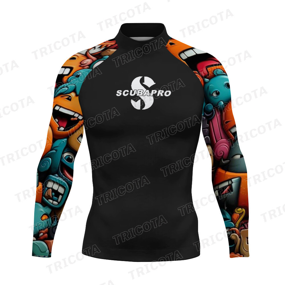 2025 STYLE SCUBAPRO Men'S Rash Guard Surfing Diving Suits Swimwear Long ...