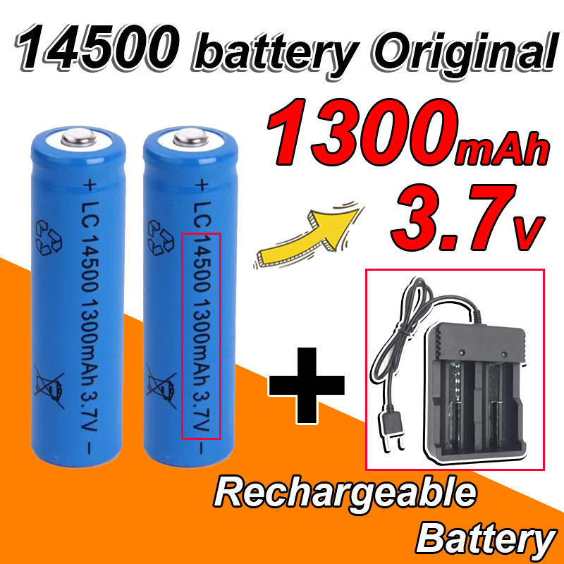 14500 battery Original 1300mAh 3.7v Rechargeable Battery Recycled 2000 ...