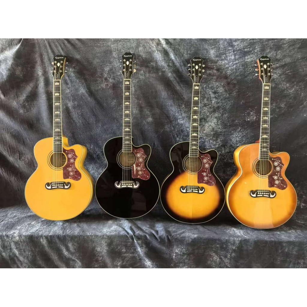 Epiphone J-200 J200 Single Cutaway Acoustic Guitar Solid Spruce Top Professional Guitar | Shopee ...