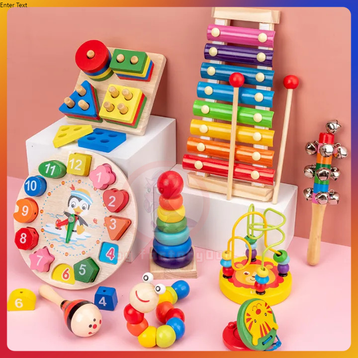 Wooden Educational Toys Shape Puzzle Color Geometric Board Jigsaw ...