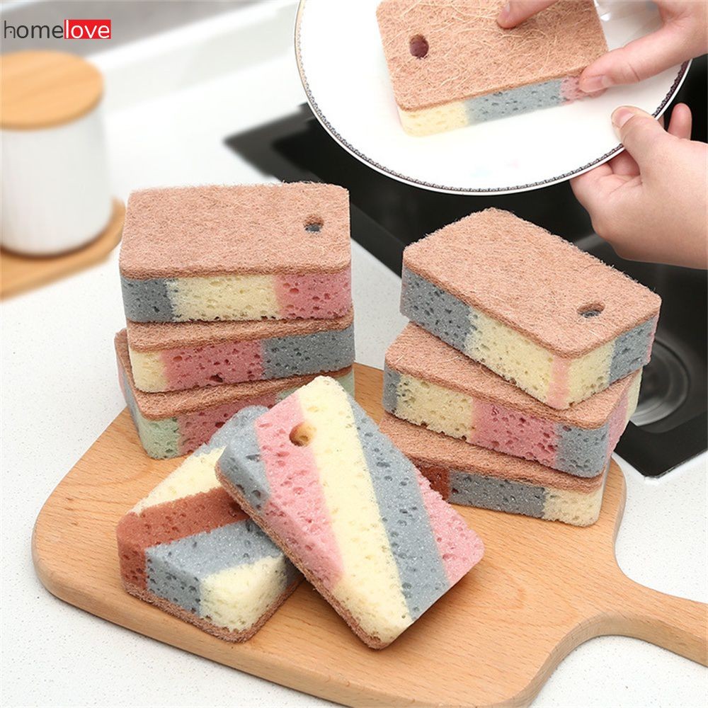 Cleaning Sponge Kitchen Wiping Wood Pulp Cotton Dishwashing Sponge ...