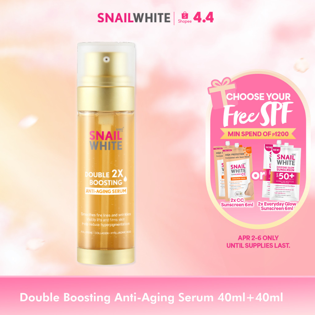 SNAILWHITE Double Boosting Anti-Aging Serum 40ml + 40ml (Expiry: April 2025) | Shopee Philippines