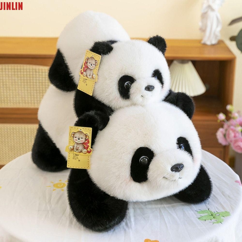 JINLIN Panda Plush Toys, Sitting Posture Crouching Posture Panda ...
