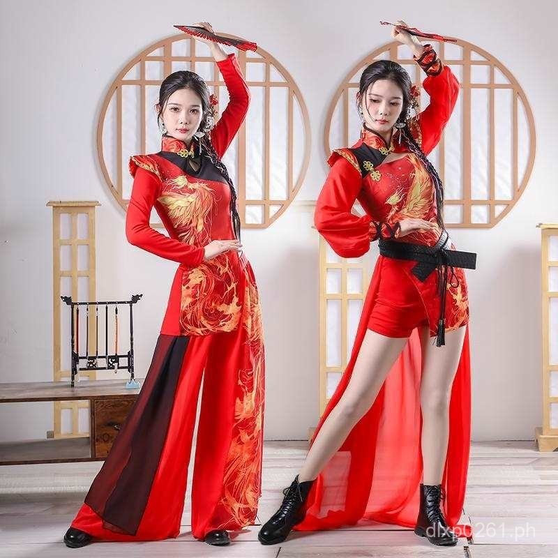 Drumming Costume Jazz Red Performance Outfit Stage Wear Dance Costume ...