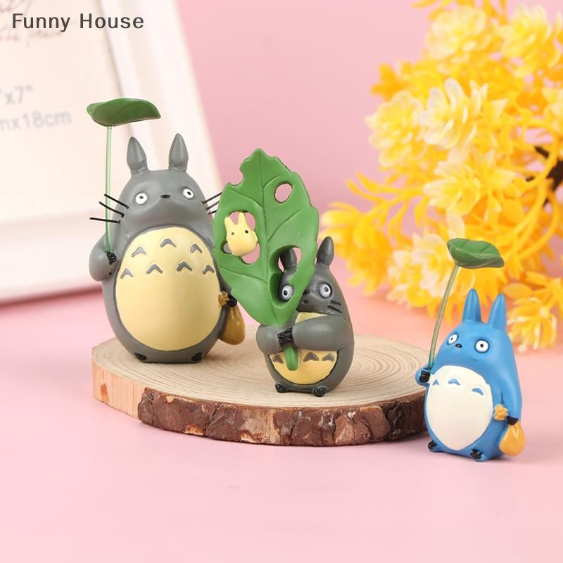 Funny House 1Pc Totoro Figures Model Totoro Girl with Leaf Model Studio ...
