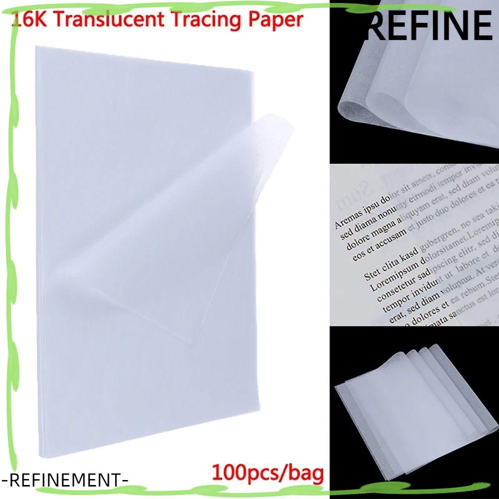 REFINEMENT 100Pcs Sketching Paper, Drawing Sheet For Student A4 Tracing ...
