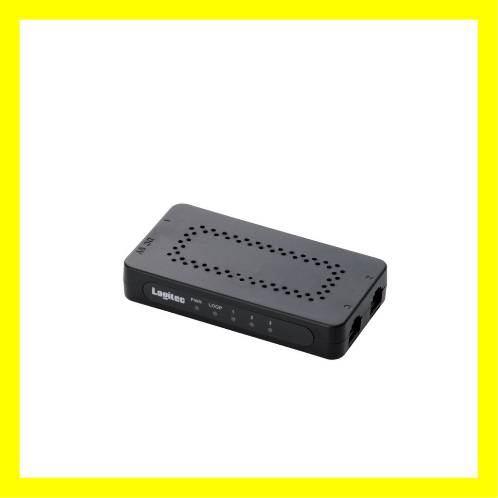 Logitech Switching Hub (LAN Hub) Giga Compatible 3 Port AC Power Supply LAN-GSW03PSBE ,black ...