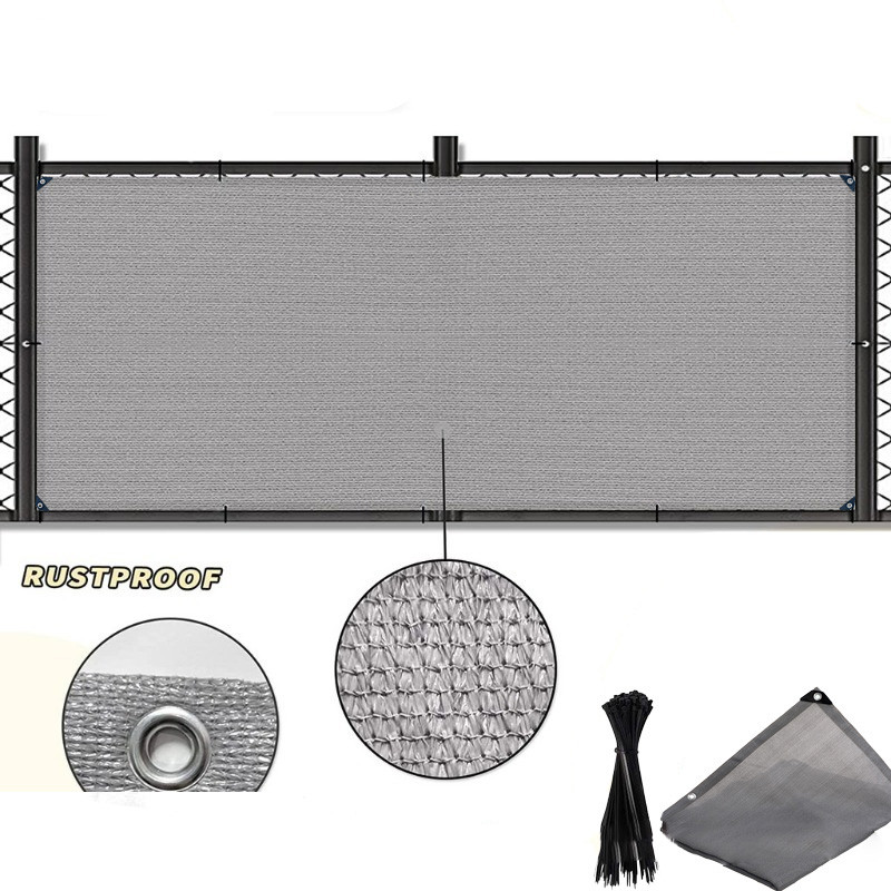 Thick Grey Sun Shade Mesh Balcony Shade Net Privacy Screen for Balcony ...