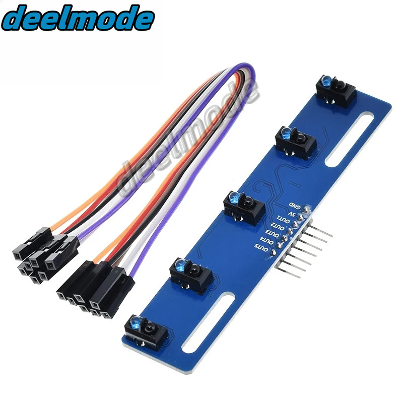 5 channel Infrared Reflective Sensor TCRT5000 KIT 5 way/road IR ...