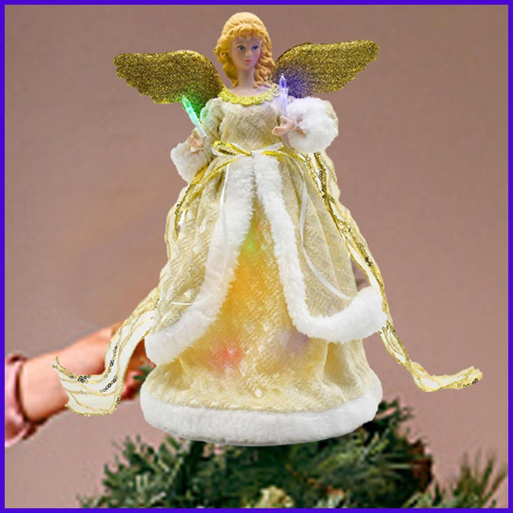 Angel Treetop Decoration 12-Inch Tree Starlight Angel Ornament LED ...