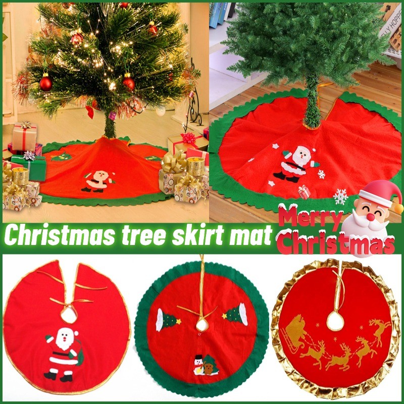 Christmas Tree Skirt Xmas Tree Bottom Cover Base Decor Santa Claus ...