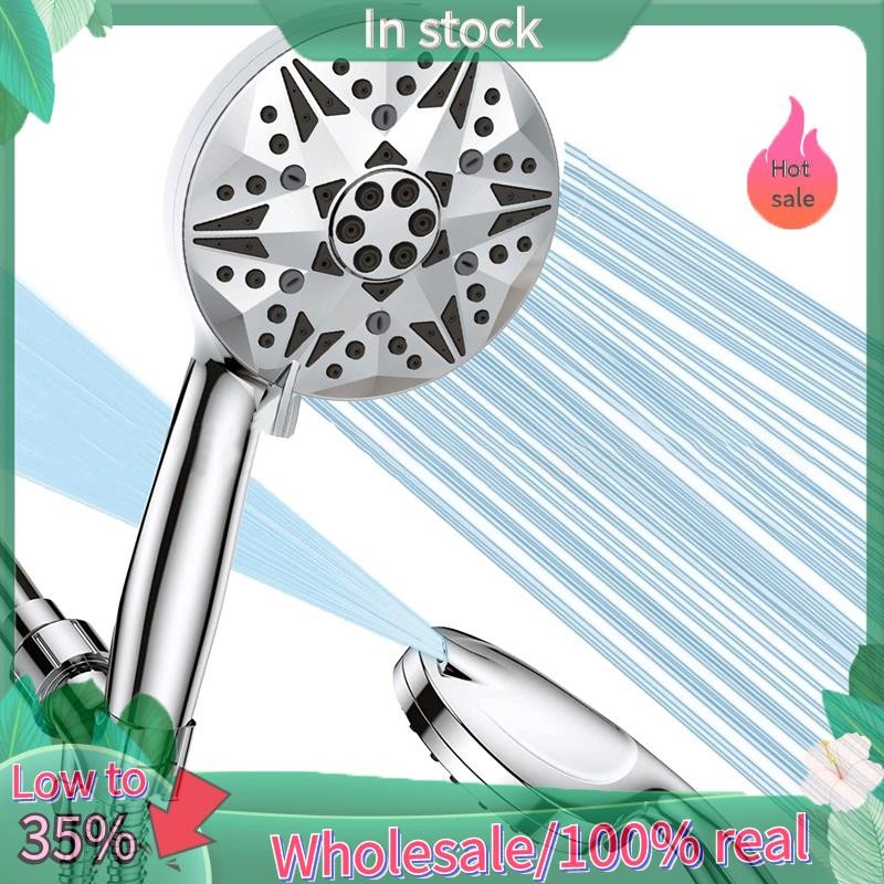 High Pressure Handheld Shower Head Silver Shower Head with Filter, 8 ...