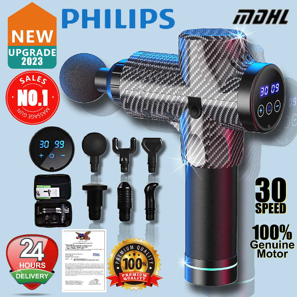 PHILIPS Massage Gun Portable Electric Massager Vibration Fascial Gun ...