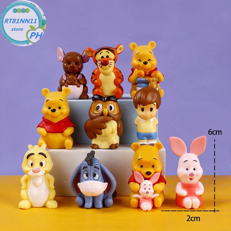 rt81nn11 10Pcs Disney Anime Figure Winnie The Pooh Tigger Piglet ...