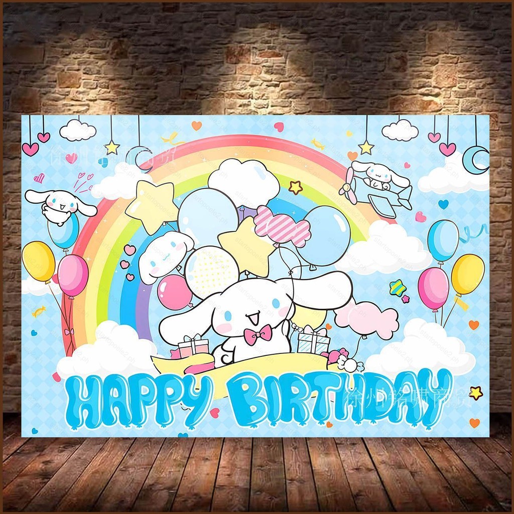 Kira Sanrio Layout Cinnamoroll Theme Cartoon Celebrate Party Photo ...