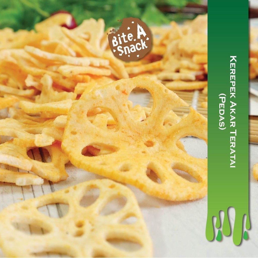 Dried Lotus Root Chips (Spicy) Kerepek Akar Teratai (Pedas) 150g /pack ...