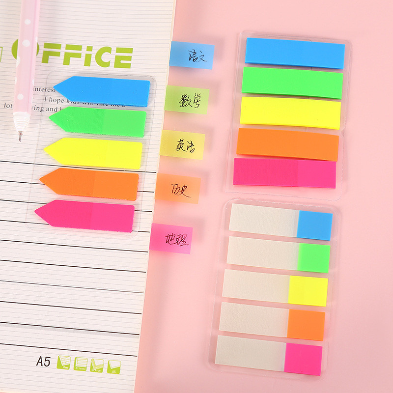 100pc Page Markers Sticky Index Tabs Arrow Flag Tabs Colored Sticky ...