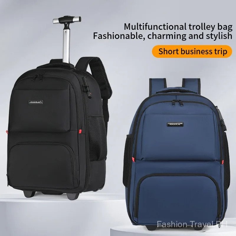 Large Capacity Travel Trolley Backpack With wheels wheeled Backpack ...