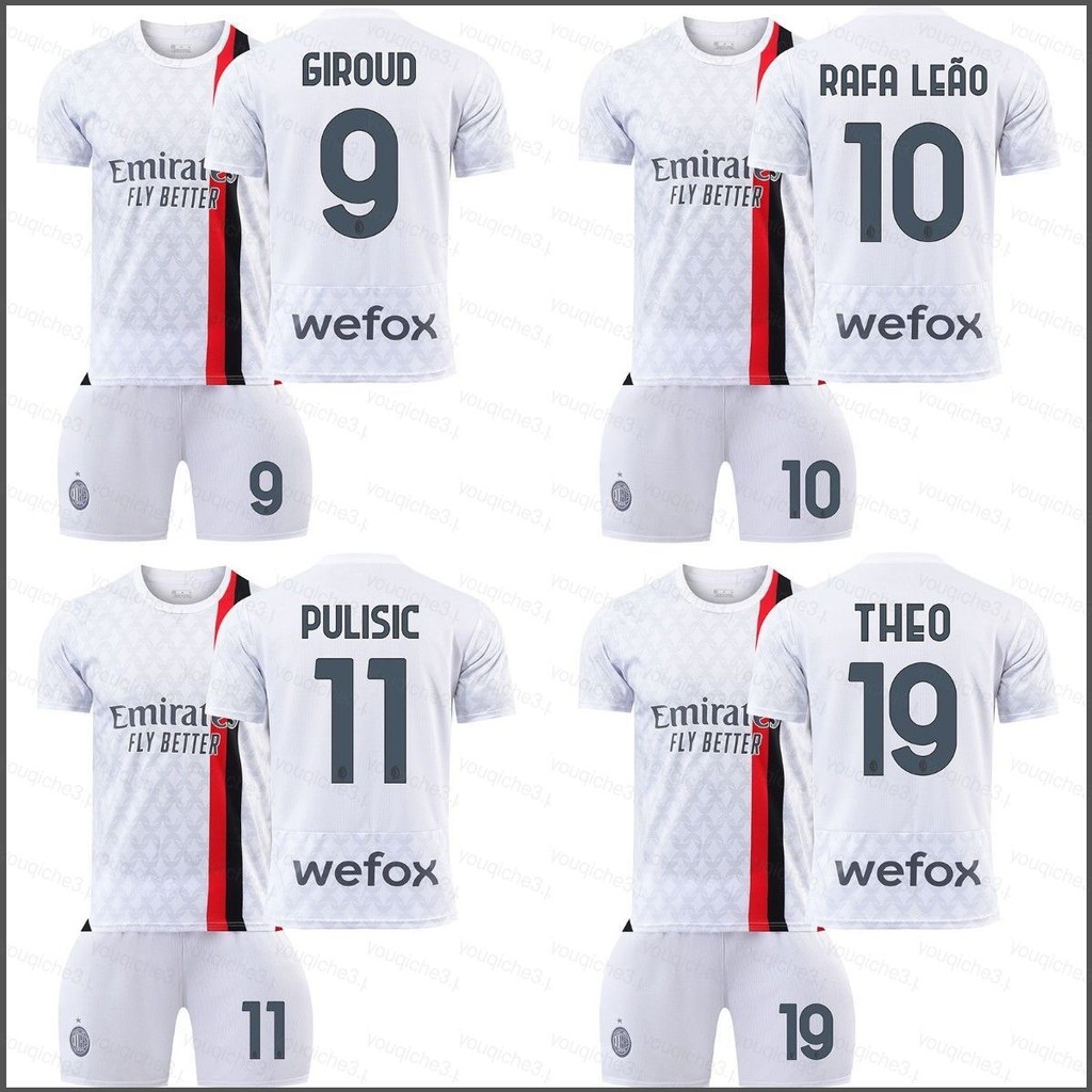 SY3 2Pie/Set 23-24 AC Milan Home Jersey Leao Pulisic Theo Giroud Sports ...