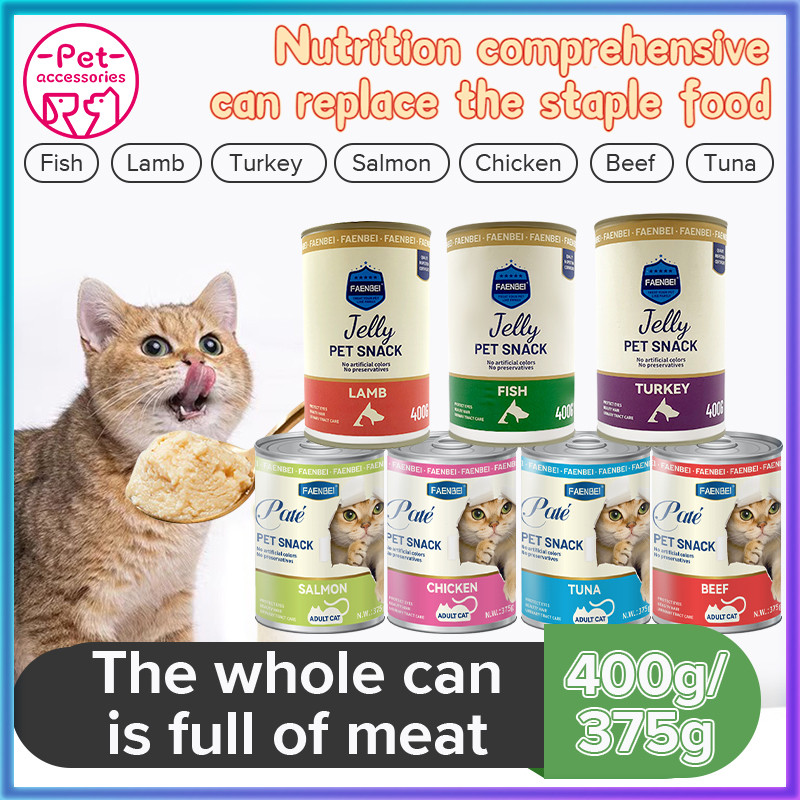 Cat Wet Food 375g/400g Cat Mousse Can Cat Snacks Nutritious Organic Cat ...