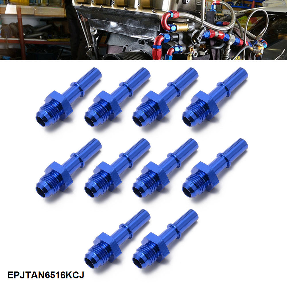 10PCS Universal AN6 Male To 5/16" Male Billet Quick Disconnect Adapter ...