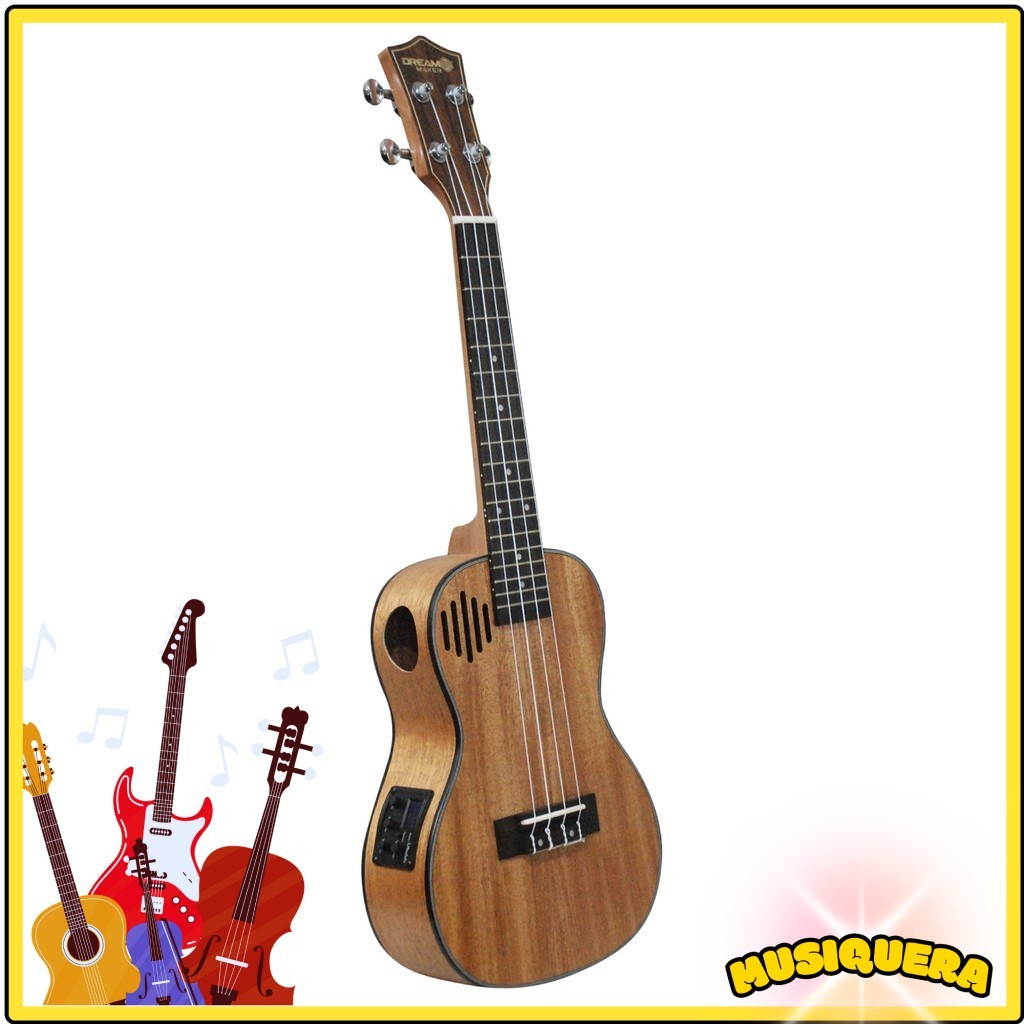Dream Maker Ukulele Kit DM-UK24C with EQ -brown | Shopee Philippines