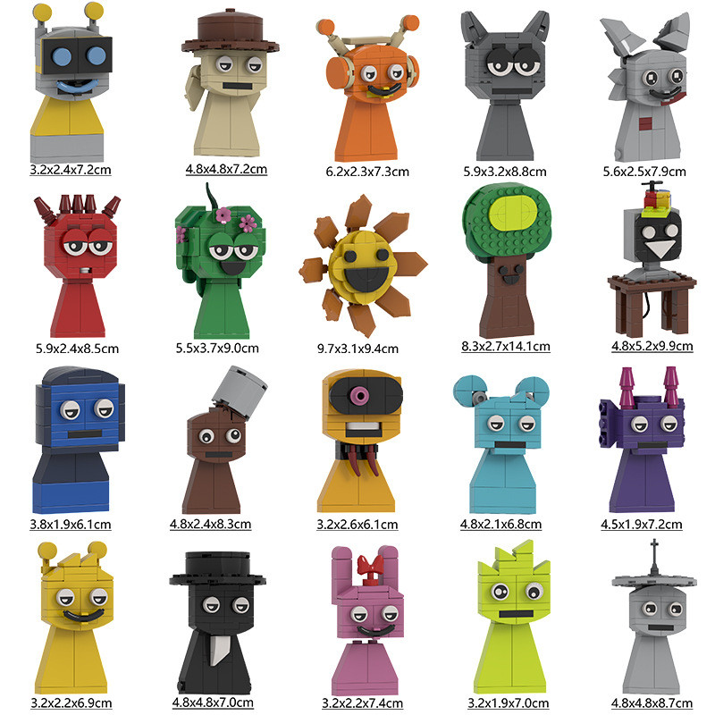 Sprunki figure model Building Blocks Assembly educational Toys ...