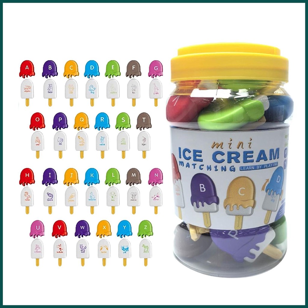 Alphabet Match Game Alphabet Learning Ice Cream Matching Toy Set ...