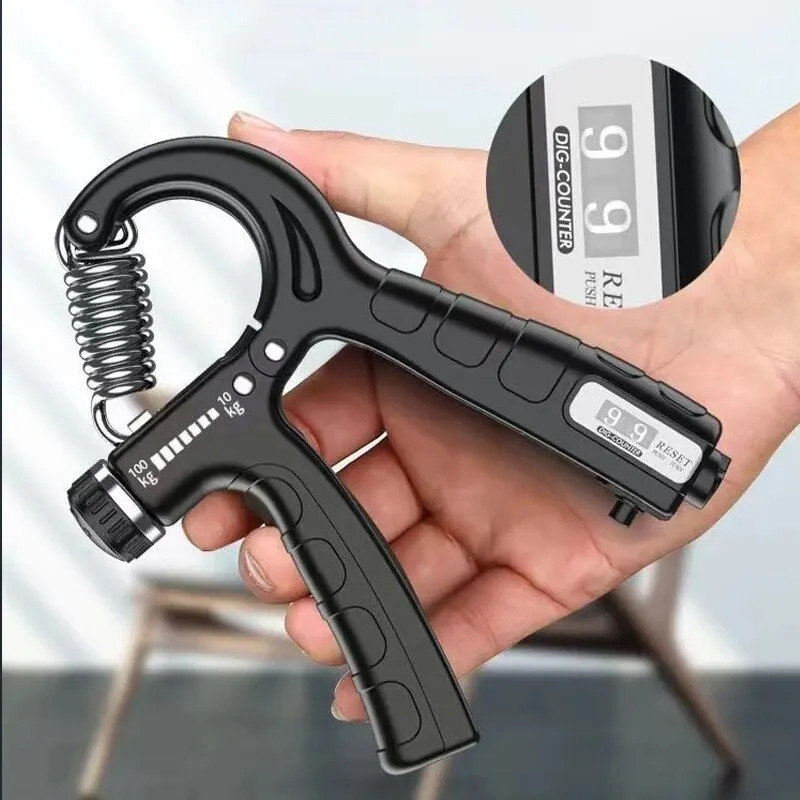 New Adjustable Hand Grip 10-100kg Strengthener Hand Grip Trainer With ...