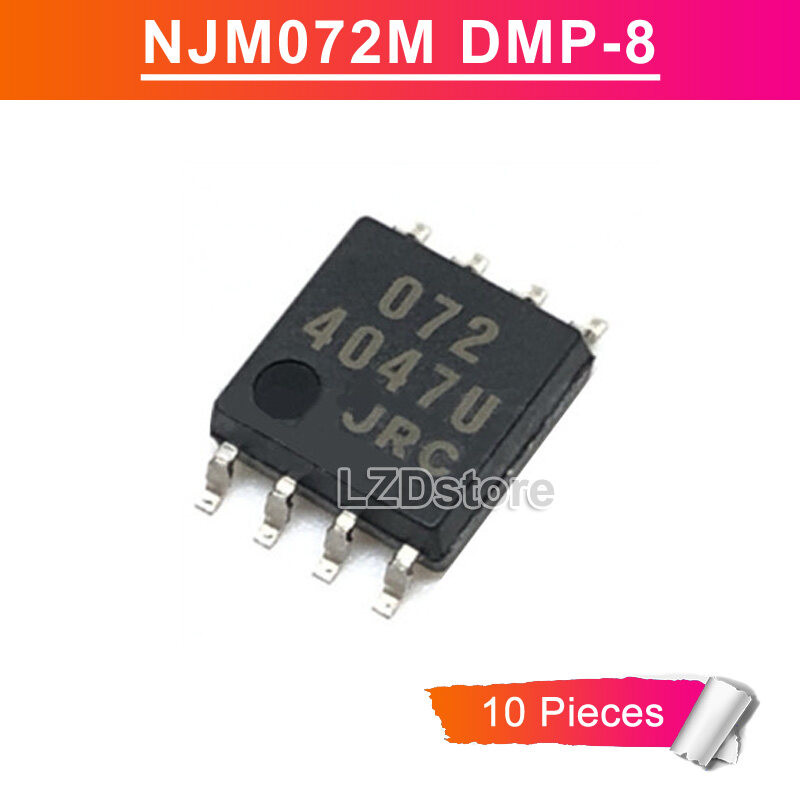 10pcs 072 JRC SOP8 NJM072M JRC072 DMP-8 SOP-8 SMD Dual J-FET Input Operational Amplifier Chip IC ...