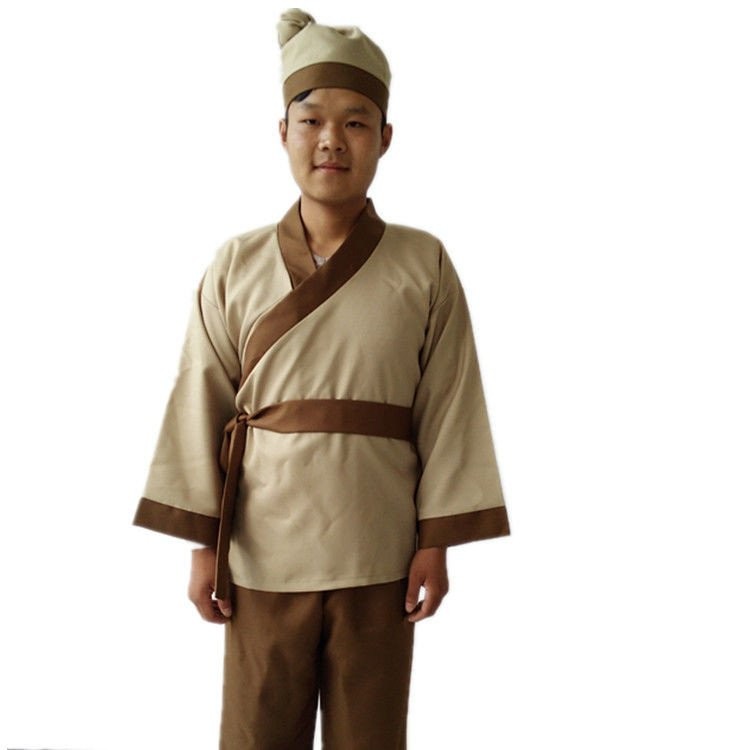 Traditional Hanfu Costume for Men, Waiter and Waitress Outfit for ...