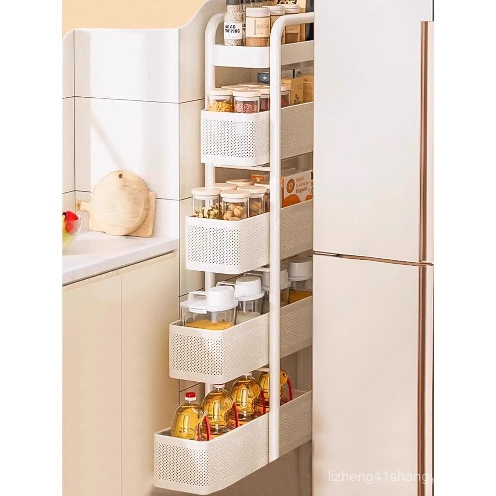 Stainless Steel Kitchen Gap Storage Rack Refrigerator Side Pull-out ...