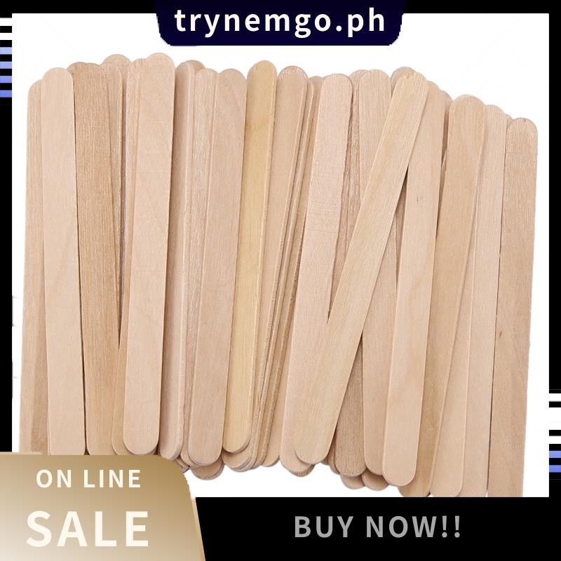 Available 200 Pcs Craft Sticks Ice Cream Sticks Wooden Popsicle Sticks ...