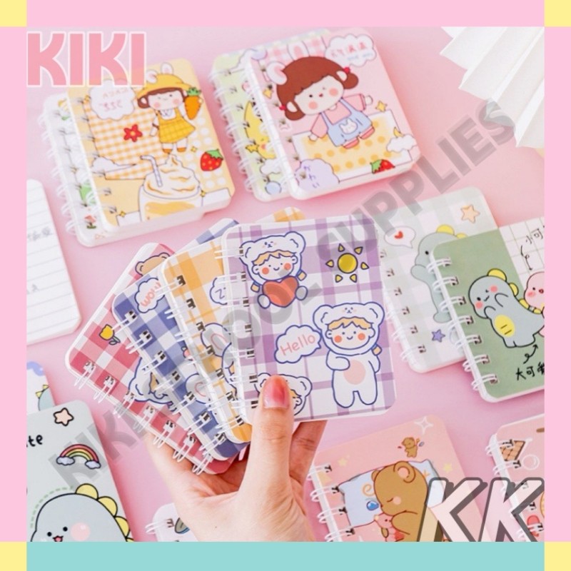 KK A7 Cartoon Coil Notepad Flip Mini Cute Spiral Notebook Ins Aesthetic ...
