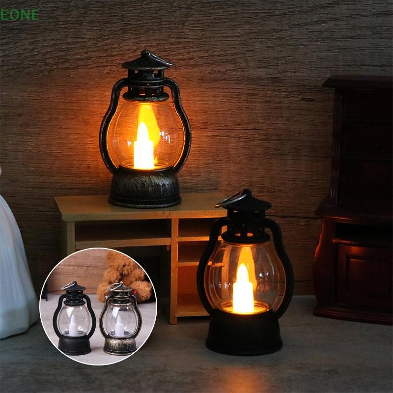 EONE 9cm Mini Led Retro Oil Lamp Simulation Glowing Cande Light Night ...