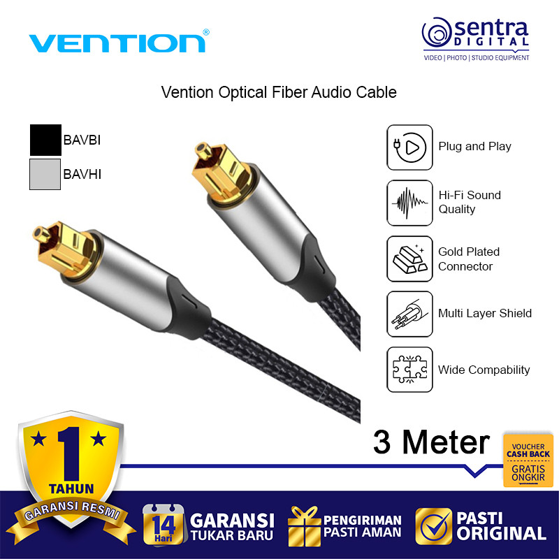 Vention Audio Optical Cable with High Quality Toslink 3M Optical Cable - BAV | Shopee Philippines