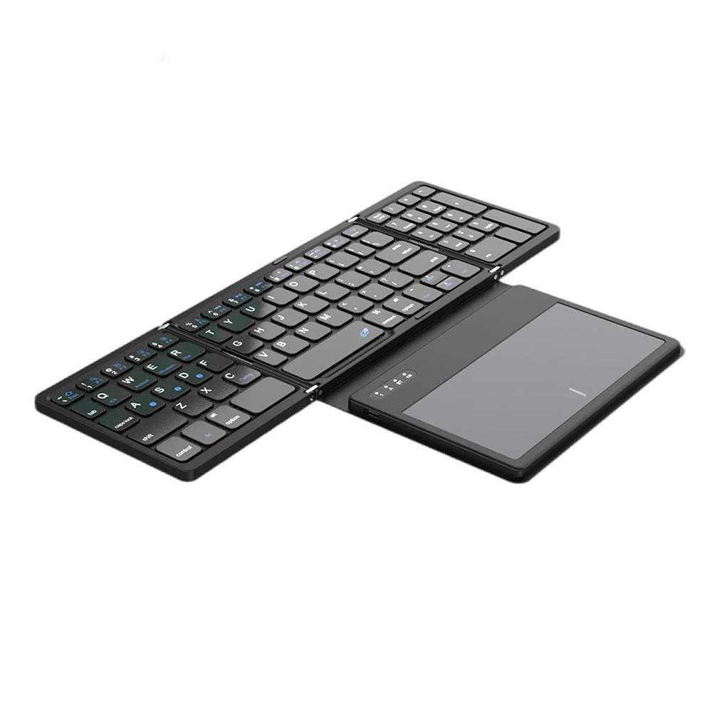 Tri-fold Wireless BT Keyboard with Touchpad Tablet Phone Computer ...