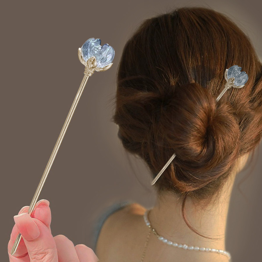 New Chinese Style Antique Lotus Hairpin Female High-End Flower Hairpin ...
