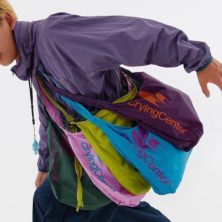 CryingCenter Multi-Color Crossbody Contrast Color Portable Nylon ...