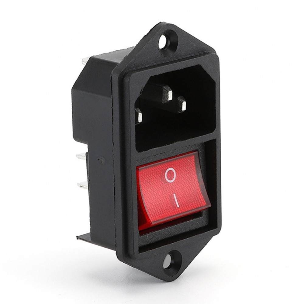 Dependable IEC Connector Socket with Red Switch and Fuse Load Capacity ...